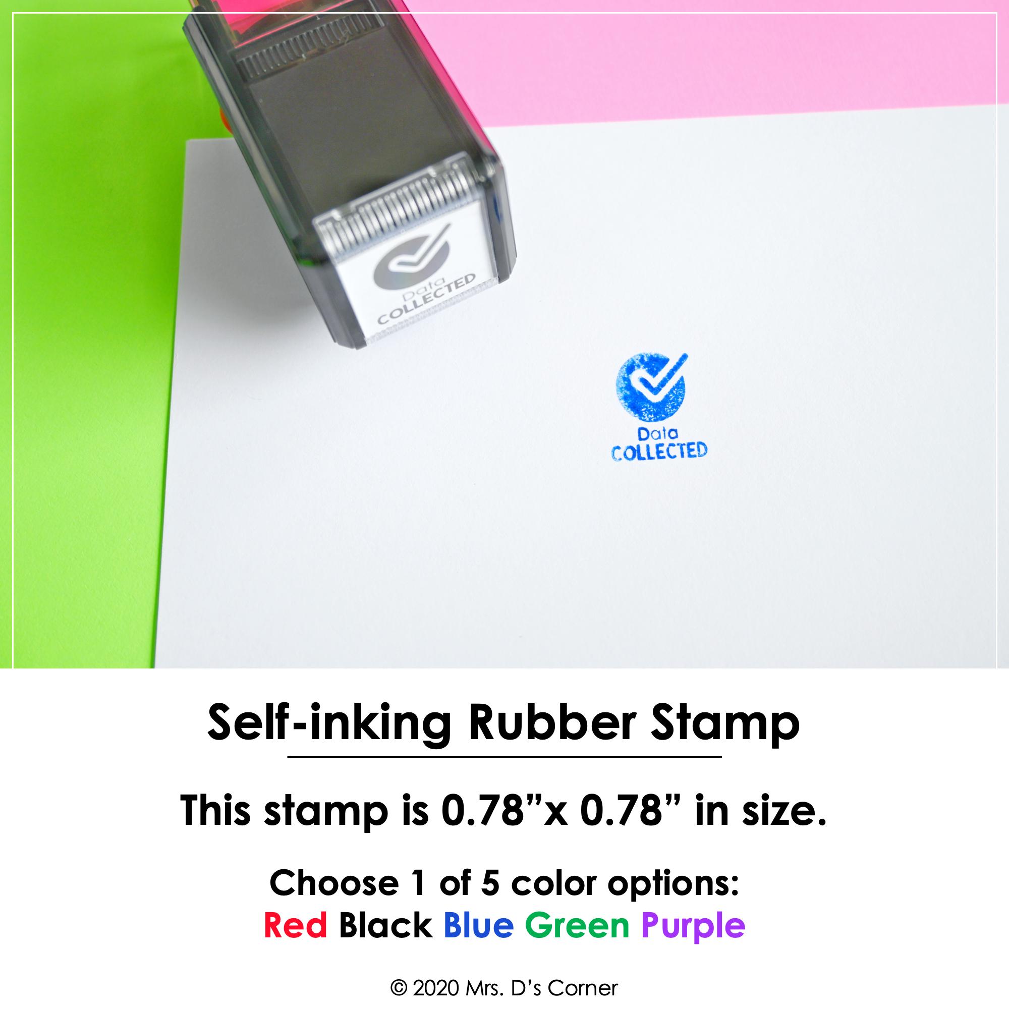 Data Collected Self-inking Rubber Stamp | Mrs. D's Rubber Stamp ...