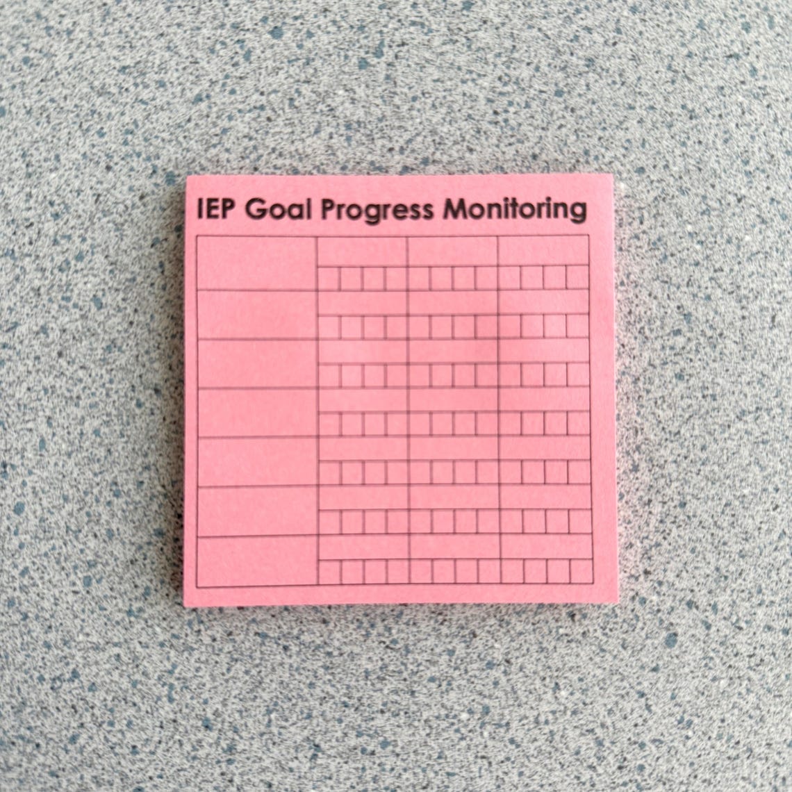 Iep Goal Progress Monitoring Sticky Note Pad | 50 Sheets - Etsy