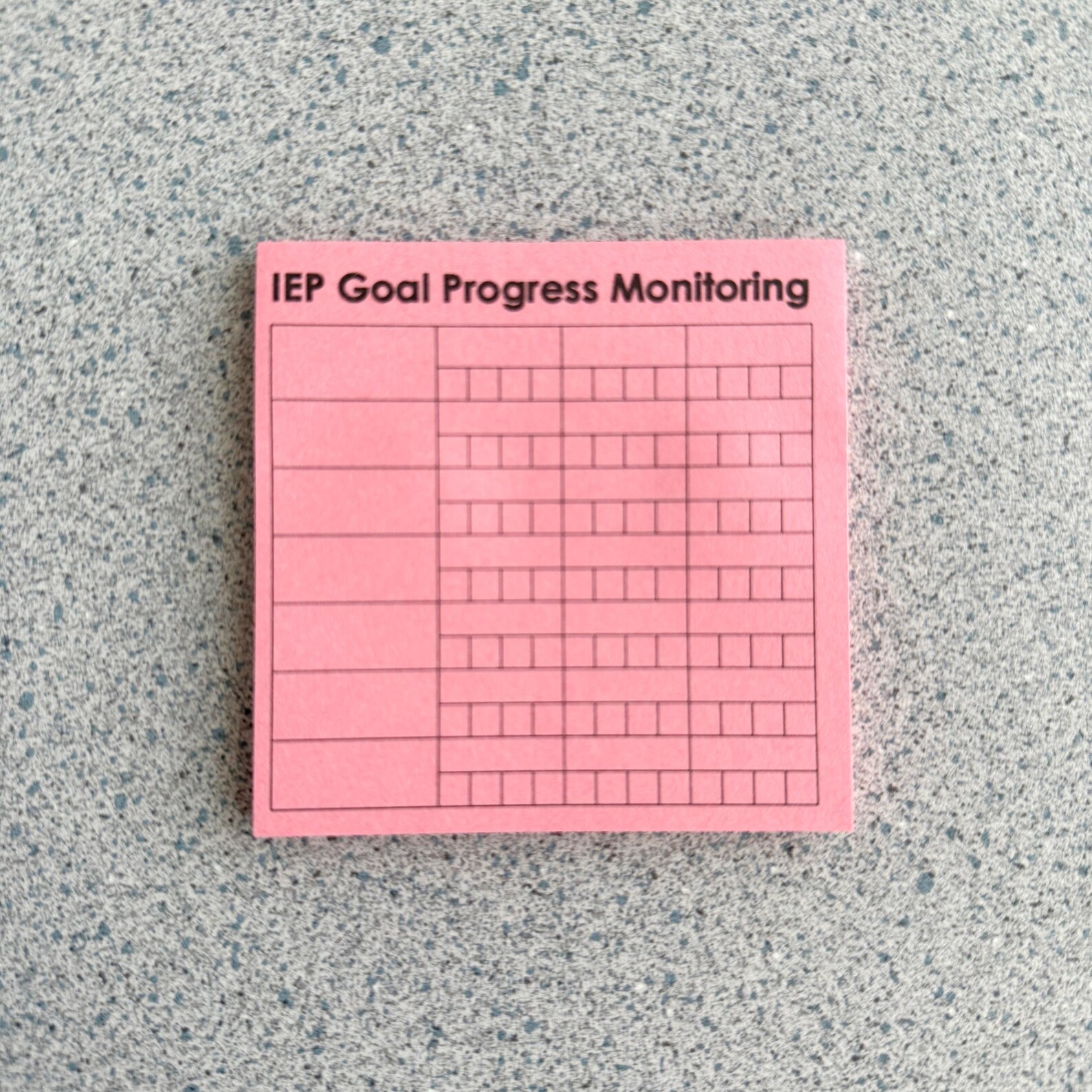 Iep Goal Progress Monitoring Sticky Note Pad | 50 Sheets - Etsy