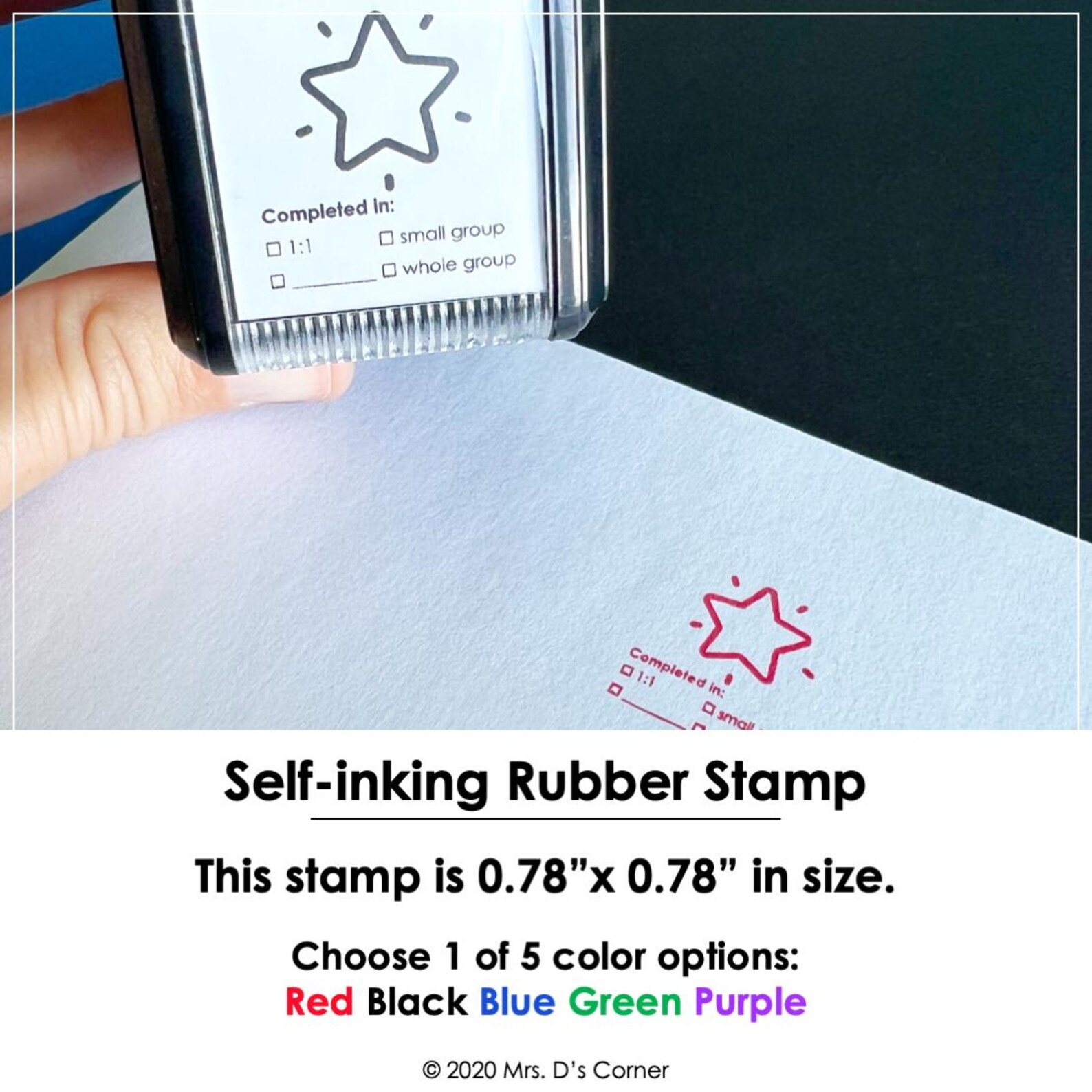 Completed in Self-inking Rubber Stamp | Mrs. D's Rubber Stamp ...