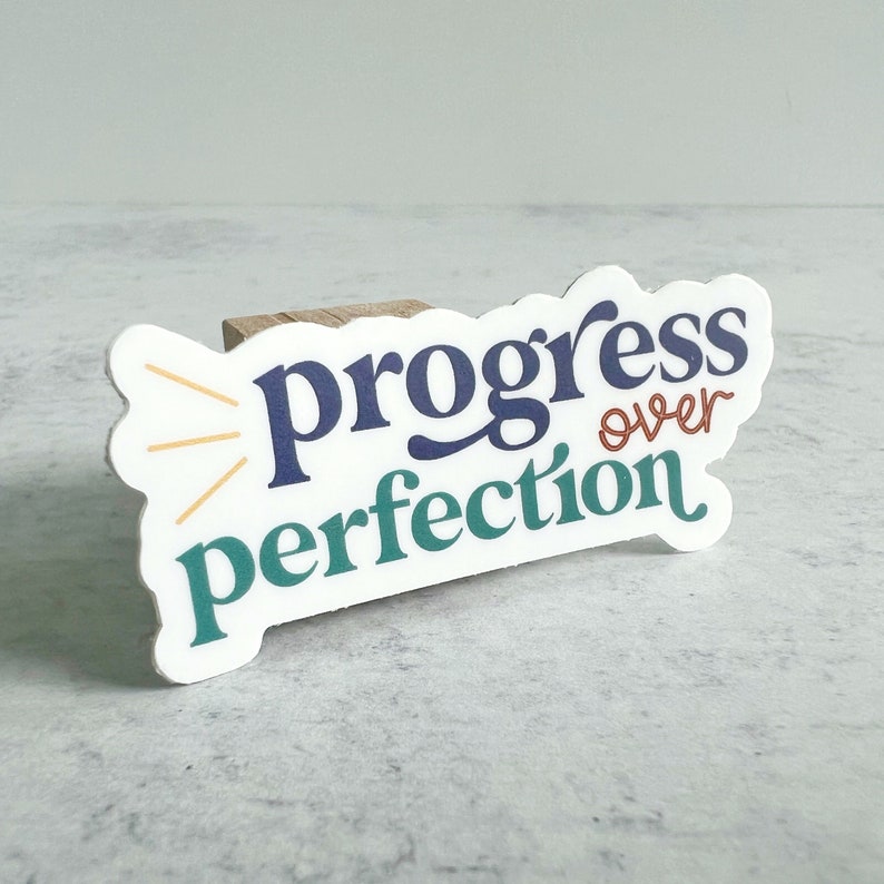 Progress Over Perfection Sticker Teacher Sticker Waterproof Vinyl ...