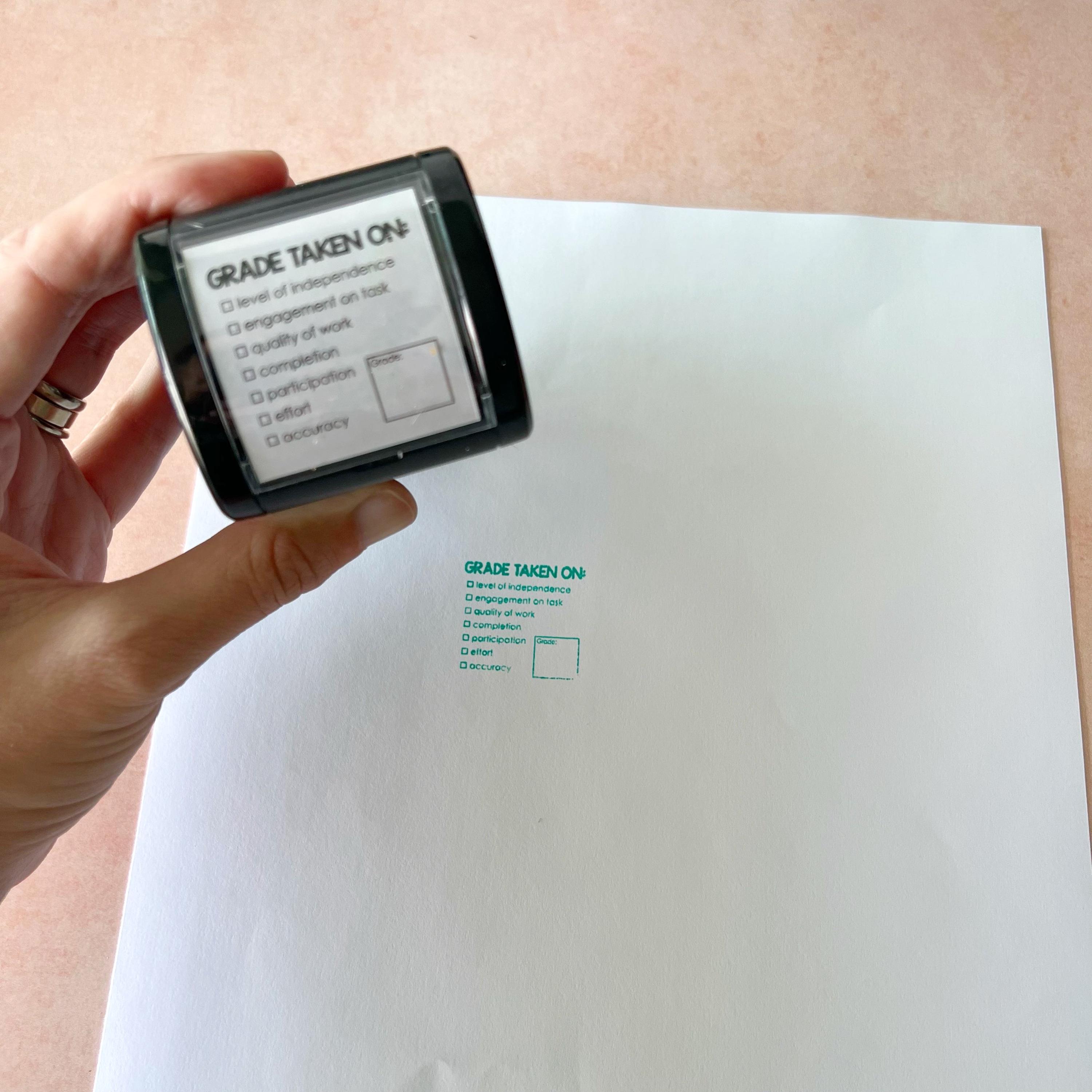 Grade Taken on Self-inking Rubber Stamp Mrs. D's Rubber Stamp ...