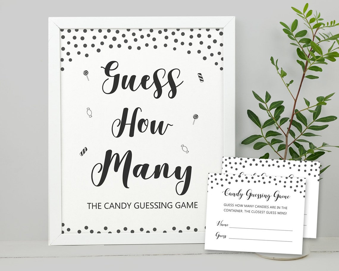 Guess How Many Candies Are in the Jar Candy Guessing Game | Etsy