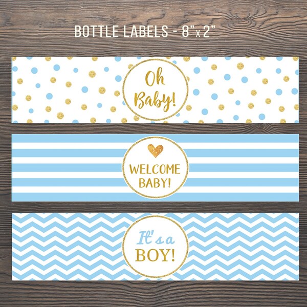 Baby Boy Bottle Labels - Etsy
