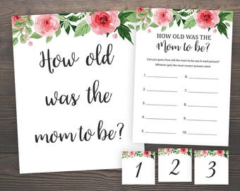 Guess the Age Baby Shower Game - Etsy
