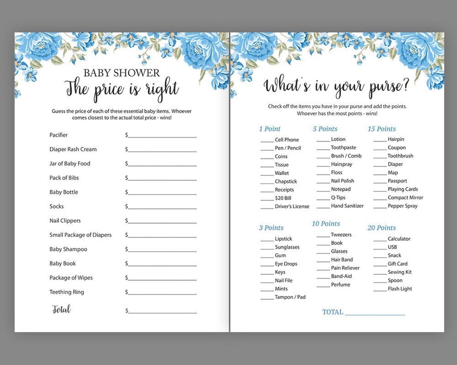 Baby Shower Games Bundle Printable Boy Baby Shower Games - Etsy