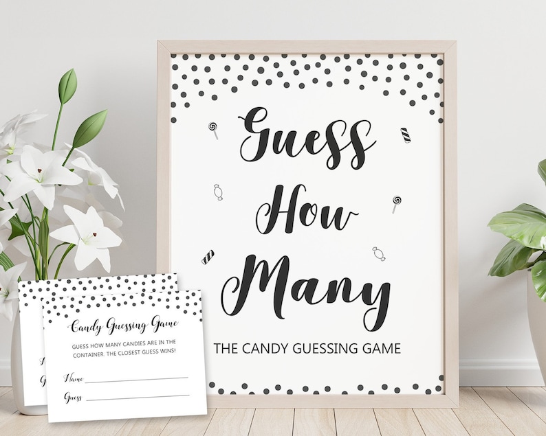 Guess How Many Candies Are in the Jar Candy Guessing Game | Etsy