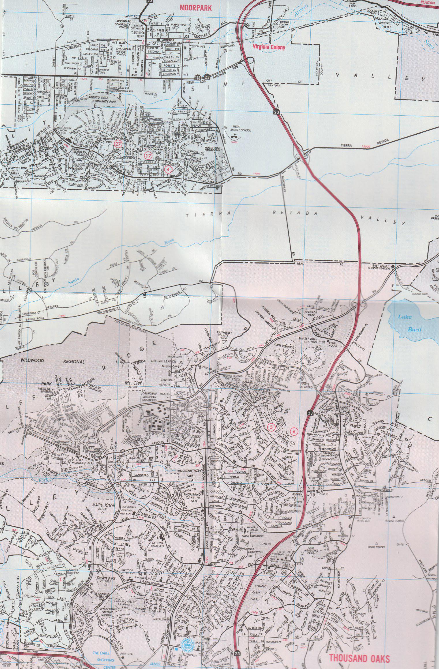 Vintage Folding City Road Maps , Southern California - Etsy