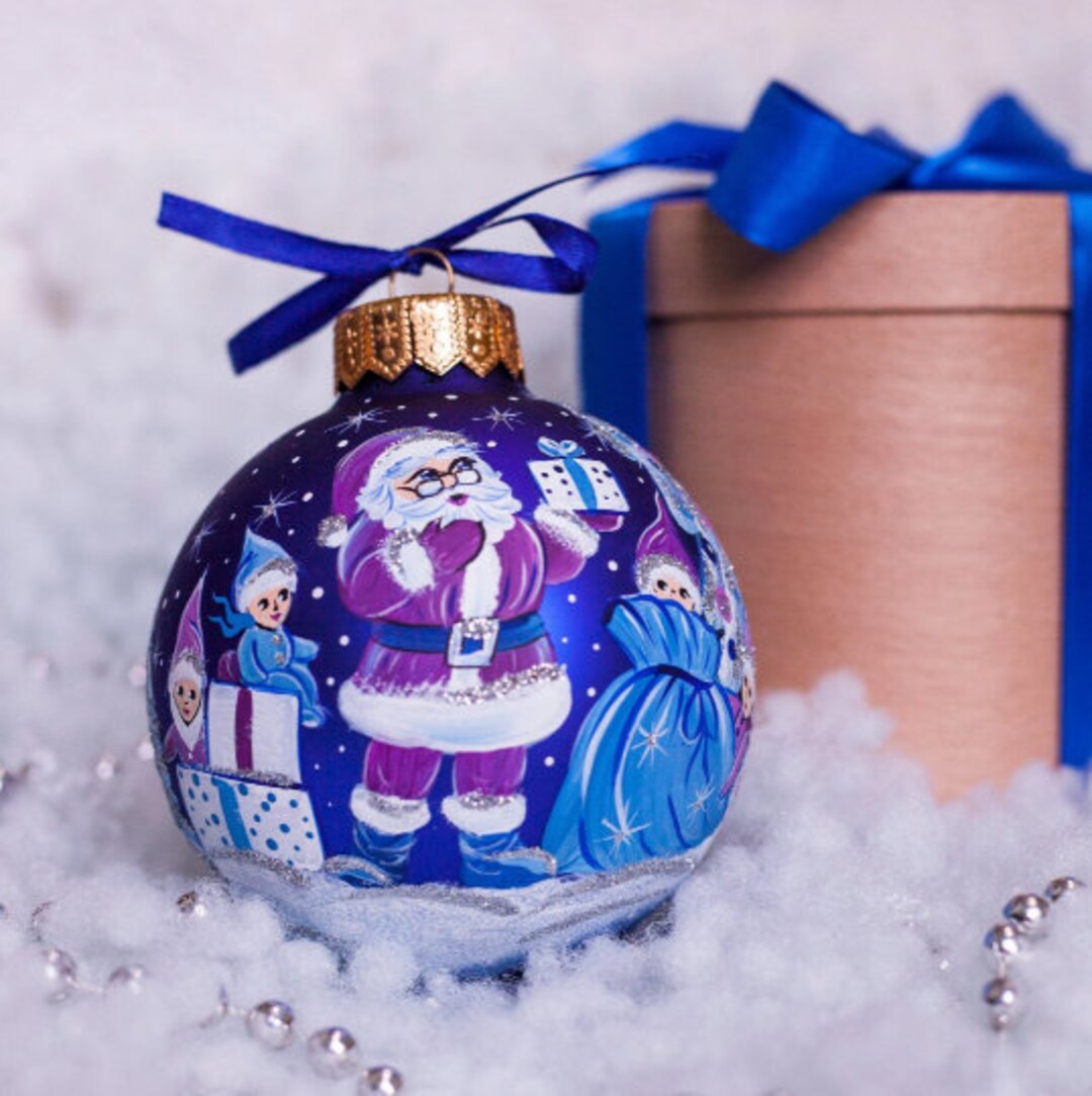 Santa Claus Handmade Christmas Collectible Ornament Custom Name Bauble ...