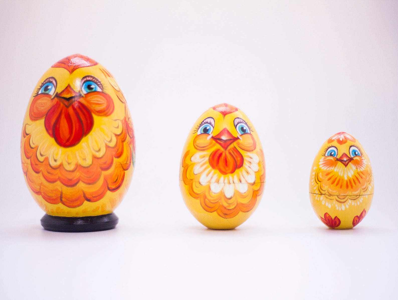 Nesting Doll Chicken Wooden Chick Stacking Toys Hand Painted - Etsy