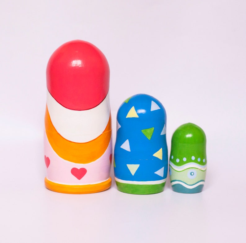 Matryoshka Doll With Face Mask Nesting Dolls for Kids Set of - Etsy