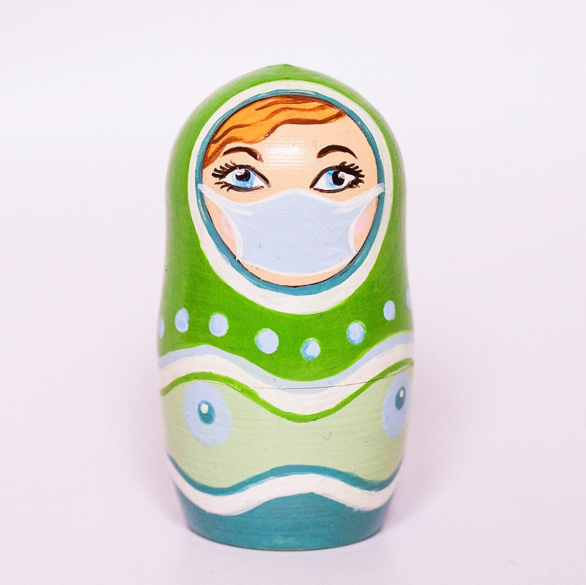 Matryoshka Doll With Face Mask Nesting Dolls for Kids Set of - Etsy