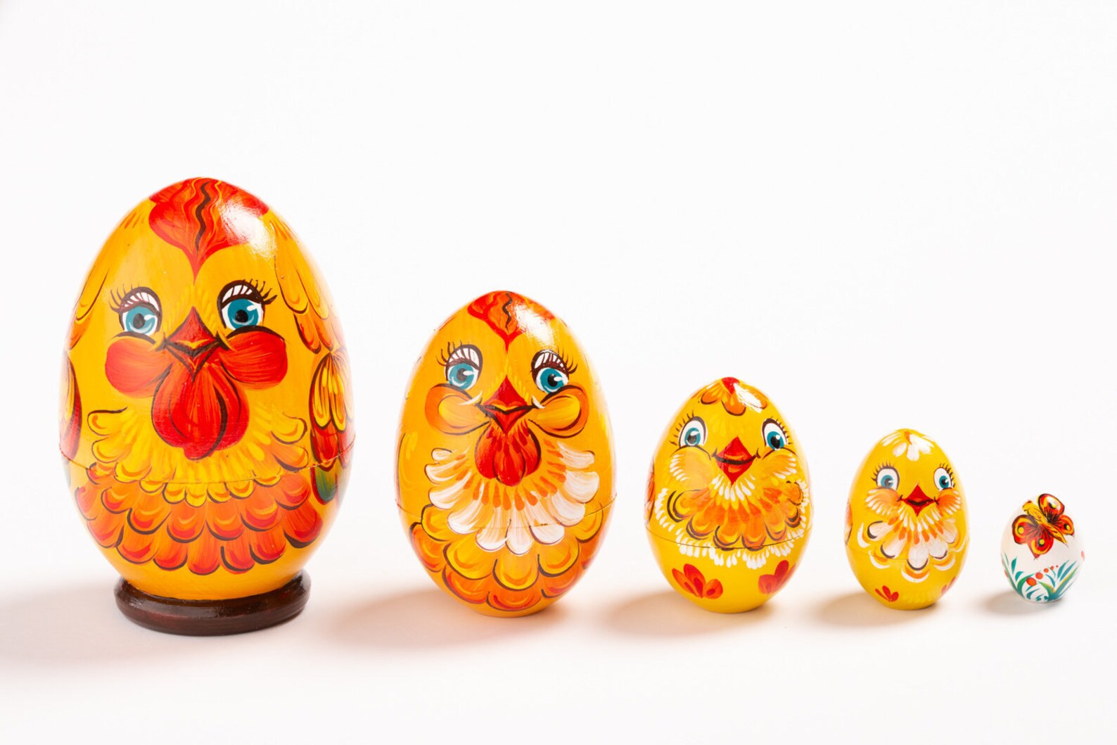 Nesting Doll Chicken Wooden Chick Stacking Toys Hand Painted | Etsy