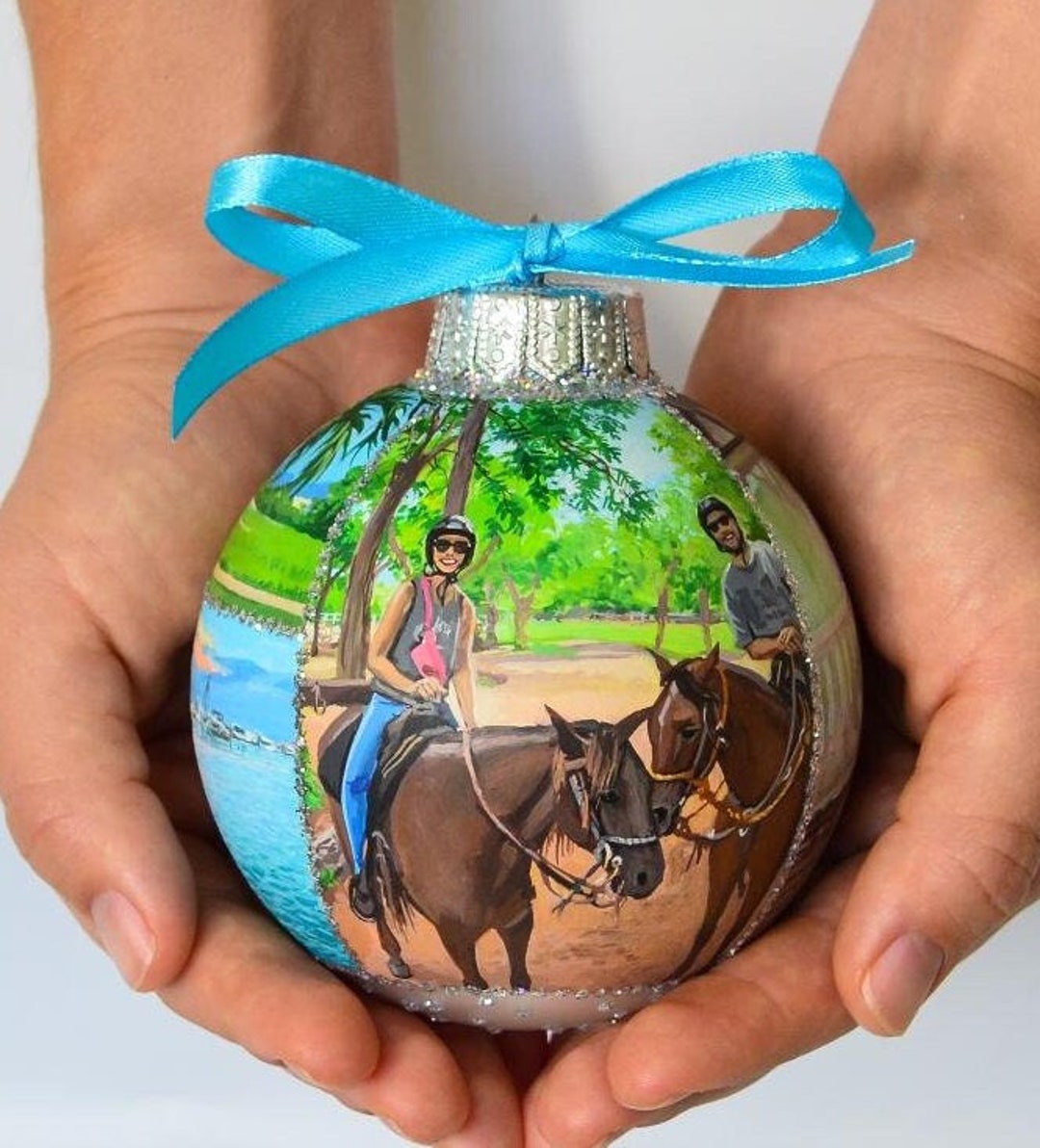 Personalized Honey Moon Bauble Hand Painted From Your Photos, the ...