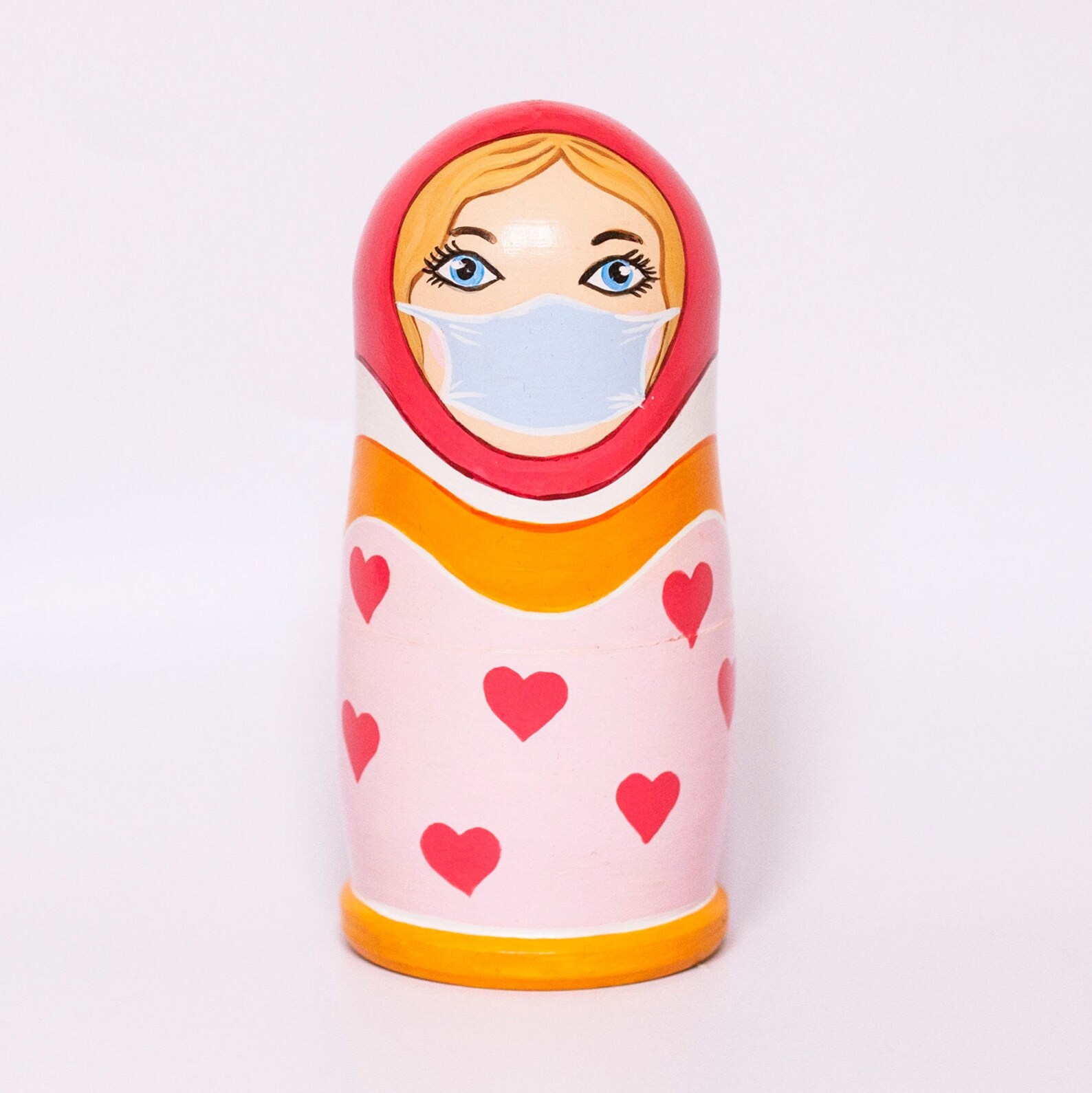 Matryoshka Doll With Face Mask Nesting Dolls for Kids Set of - Etsy