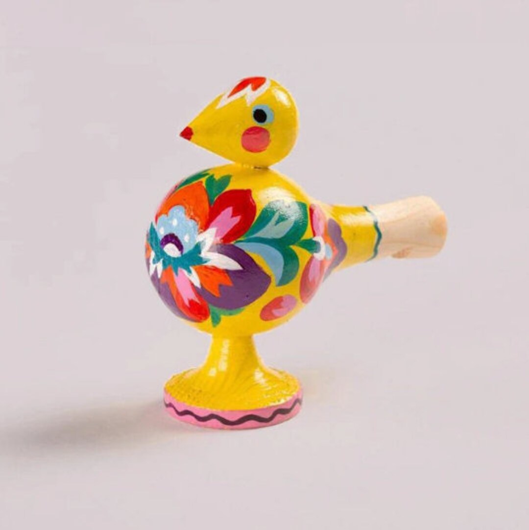 Bird Wooden Whistle Toy for Kids Samchykivka Toys, Handmade Folk Art ...
