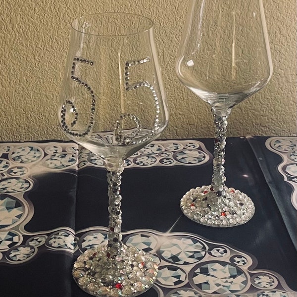 Bling Wine Glass - Etsy