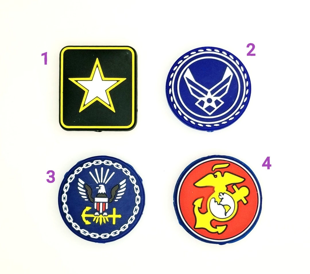 MILITARY Focal Beads Army Navy Air Force Marines Silicone - Etsy