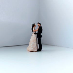Personalised Miniature Figurine Bridal Couple Bride and Groom Wedding ...