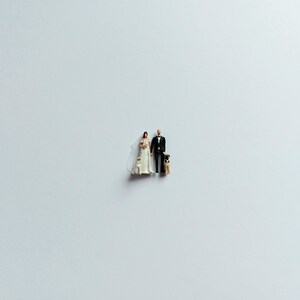 Personalised Miniature Figurine Bridal Couple Bride and Groom Wedding ...