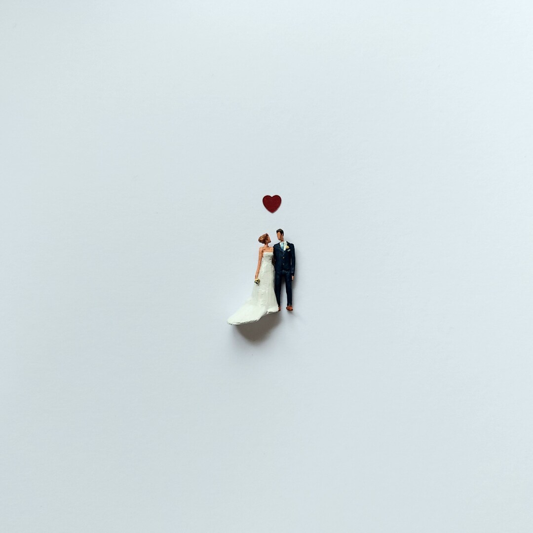 Personalised Miniature Figurine Bridal Couple Bride and Groom - Etsy
