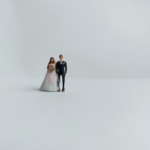 Personalised Miniature Figurine Bridal Couple Bride and Groom Wedding ...