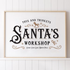 Printable Art Christmas Printable Santa's Workshop - Etsy Canada