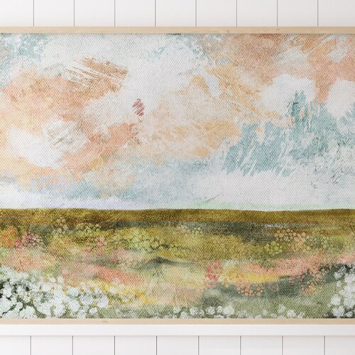 Spring Landscape Print Neutral Pastel Landscape Printable - Etsy