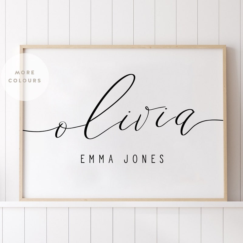 Baby Name Print - Etsy