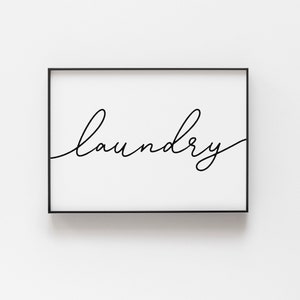 Laundry Print, Laundry Sign, Laundry Printable, Modern Laundry Decor ...