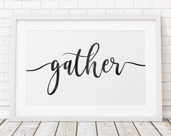 Large Gather Sign - Etsy