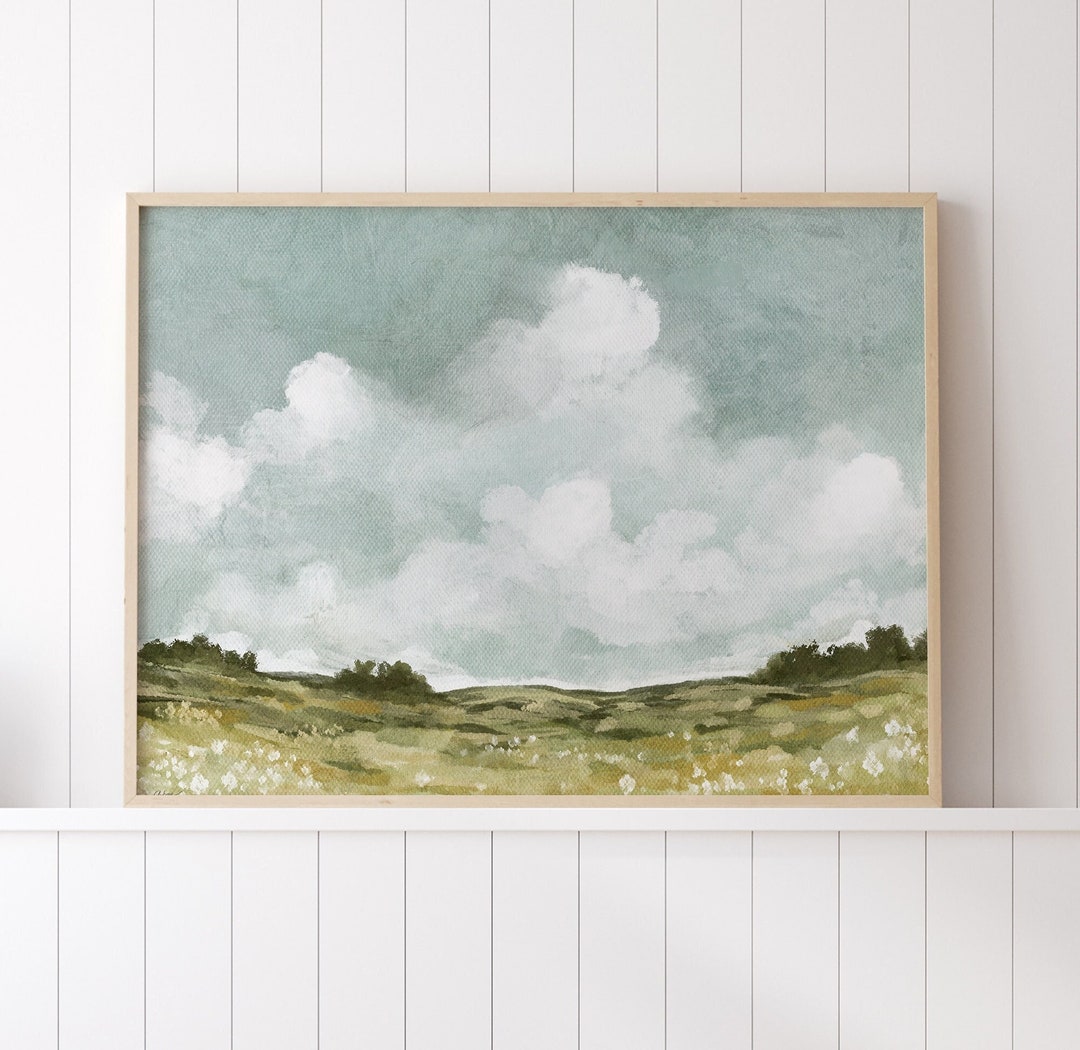 Country Spring Landscape Painting Landscape Print Printable - Etsy