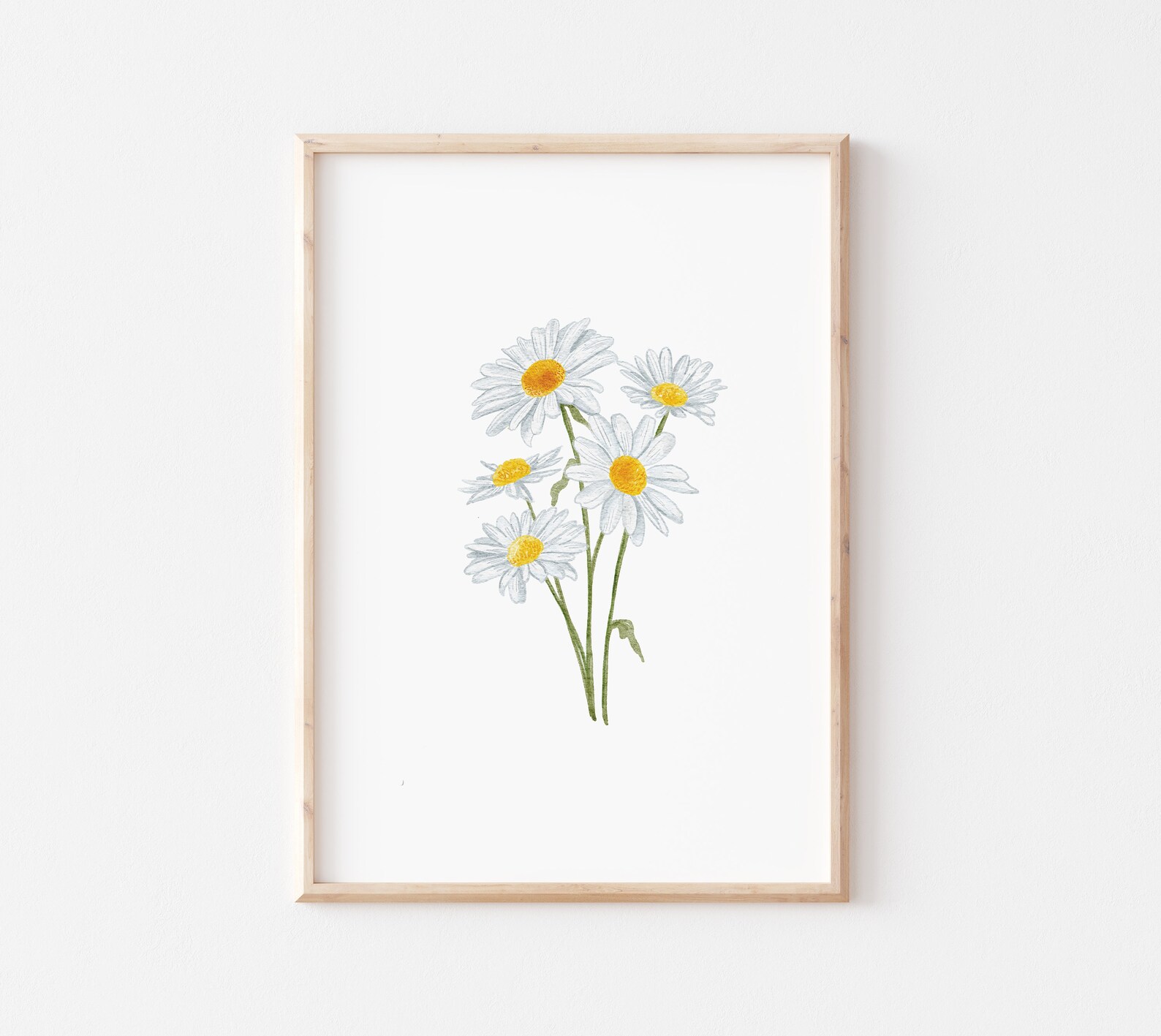 Daisy Print Daisy Printable Wall Art Daisy Wall Art Flower | Etsy