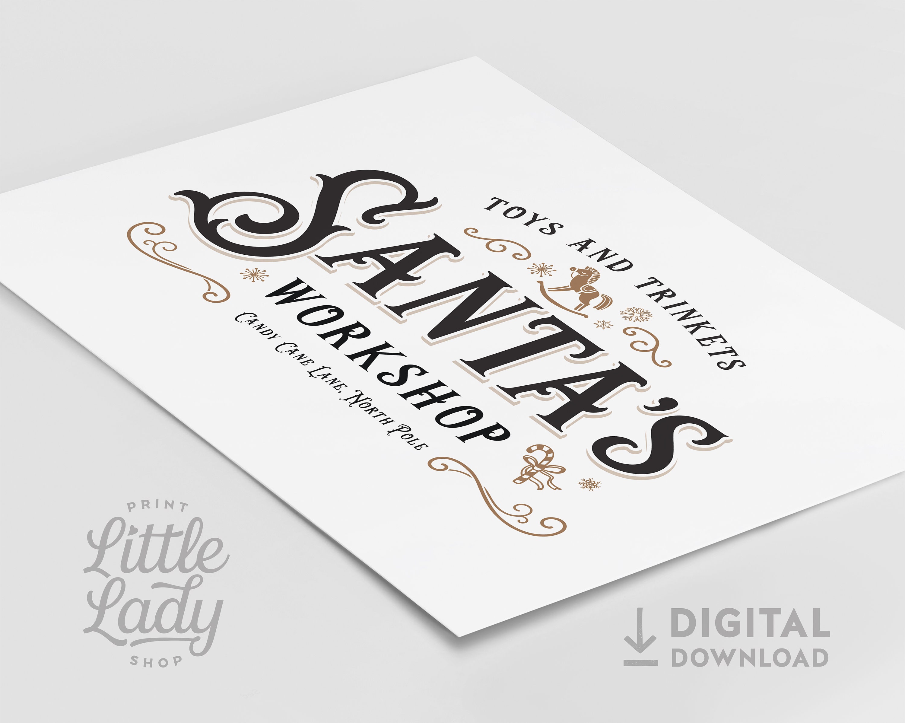 Printable Art Christmas Printable Santa's Workshop - Etsy Canada