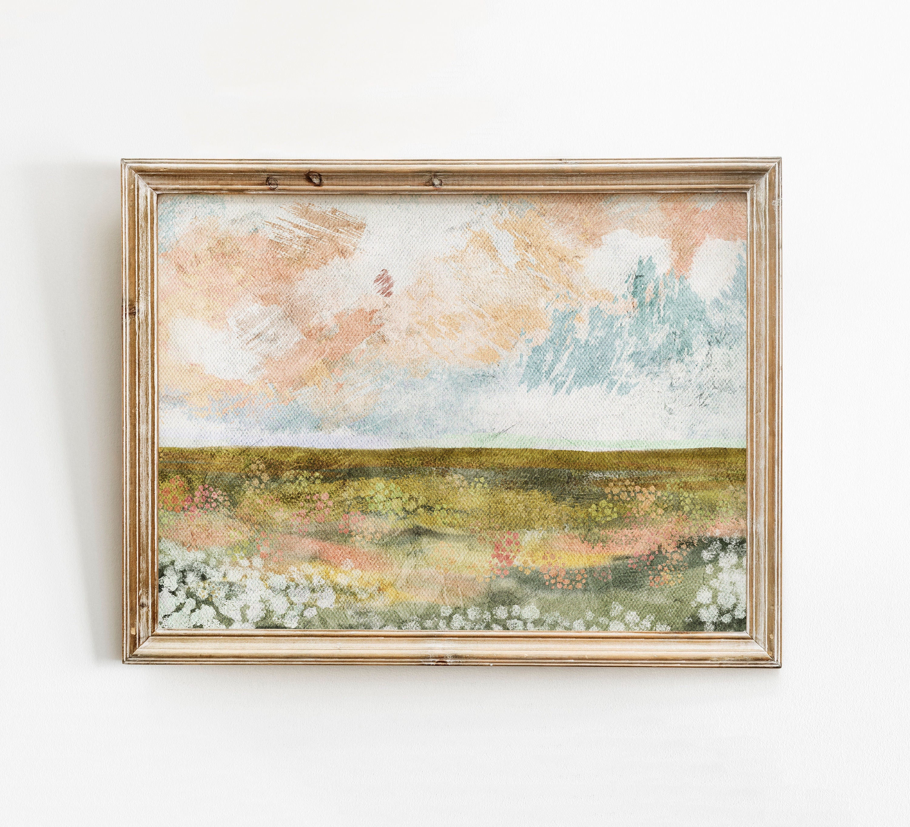 Spring Landscape Print Neutral Pastel Landscape Printable - Etsy