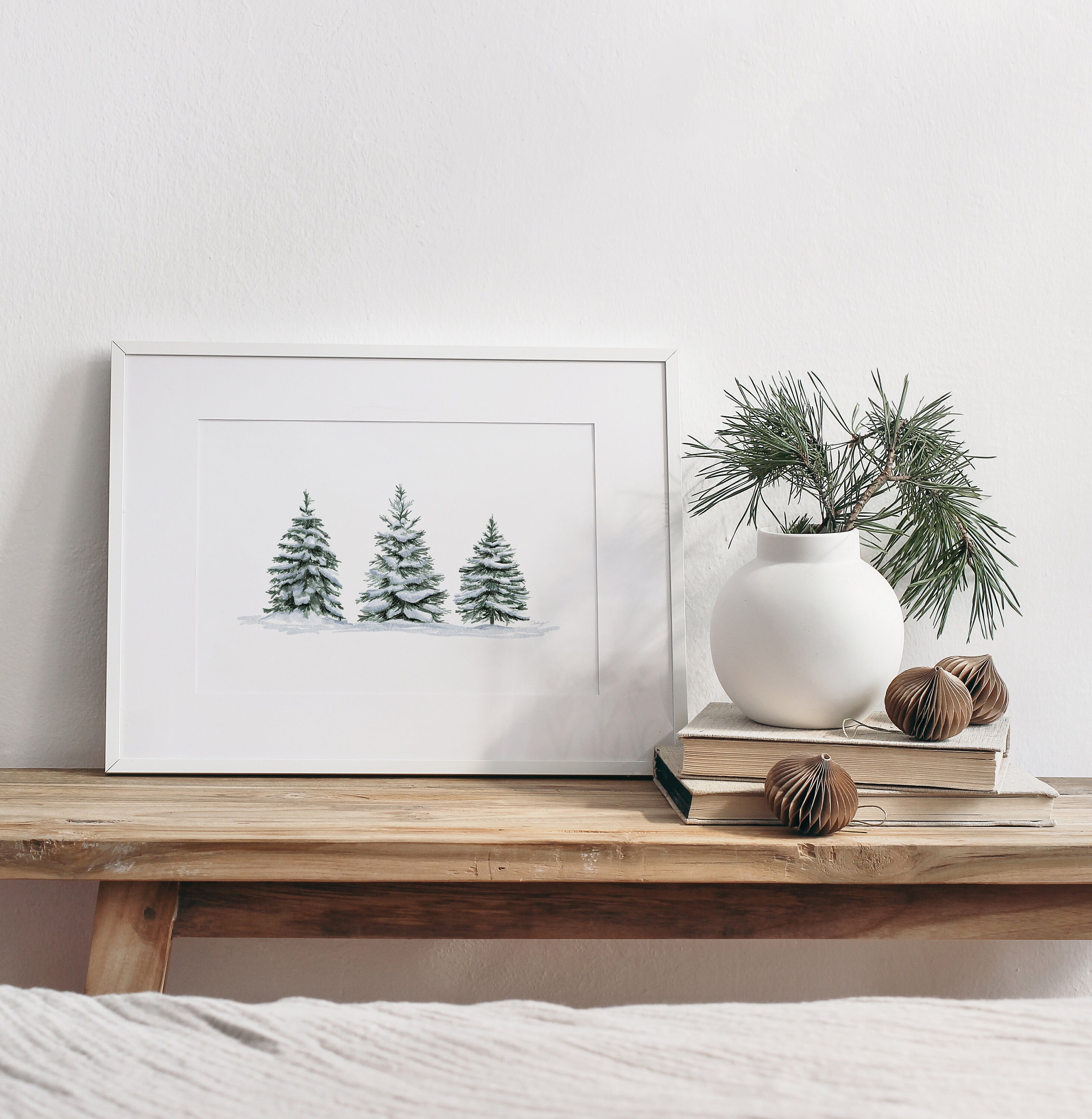 Snowy Trees Winter Print Winter Printable Wall Art Winter - Etsy Canada