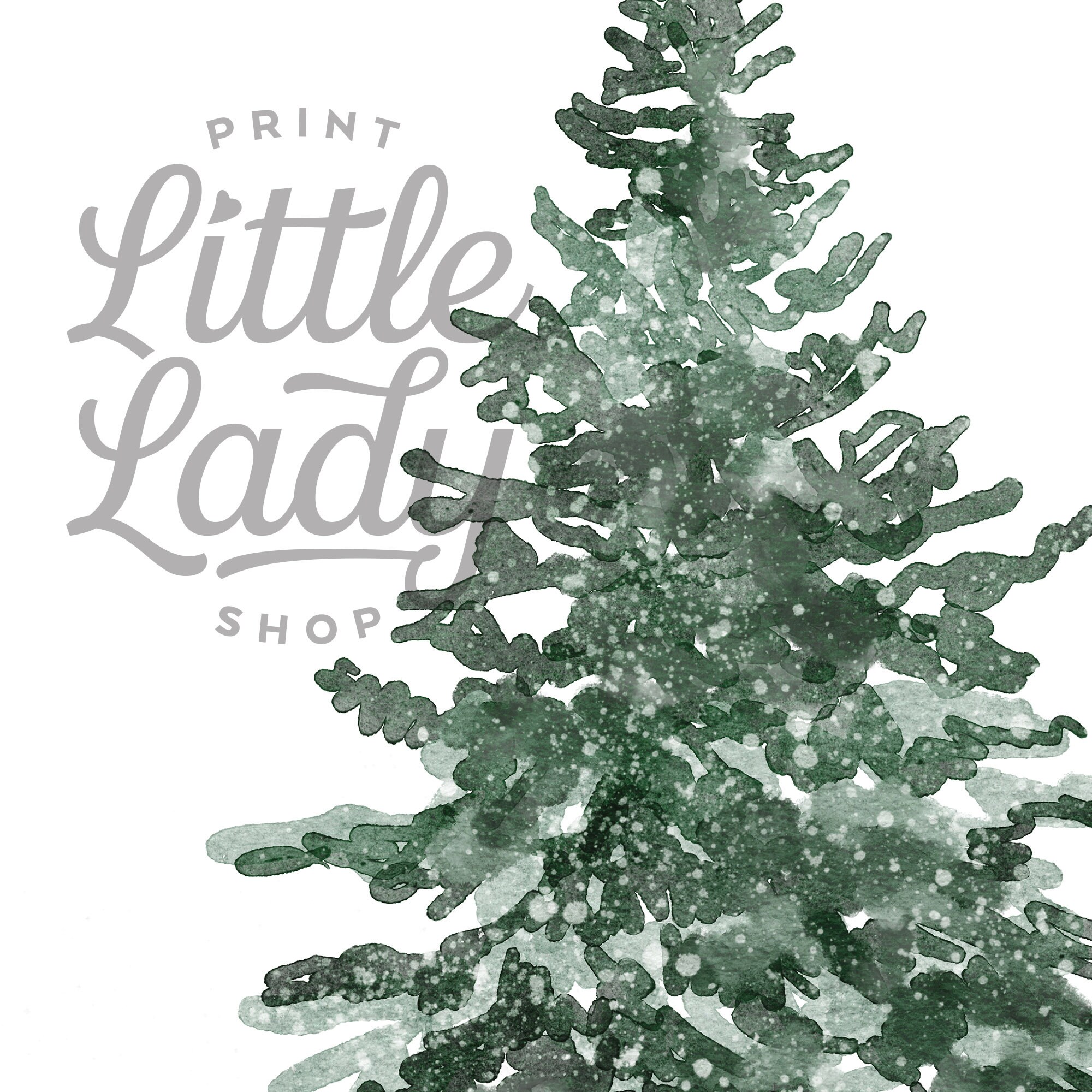 Christmas Tree Print Christmas Printable Wall Art Vintage - Etsy