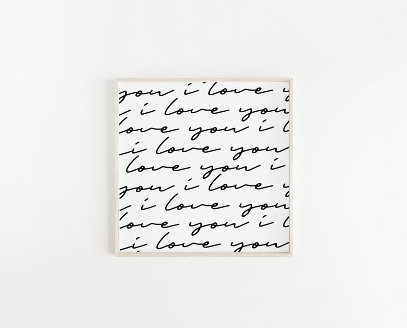 Printable Wall Art I Love You Print Bedroom Decor Nursery | Etsy