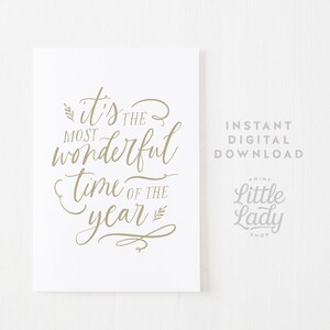 It's the Most Wonderful Time of the Year Print, Christmas Printable ...
