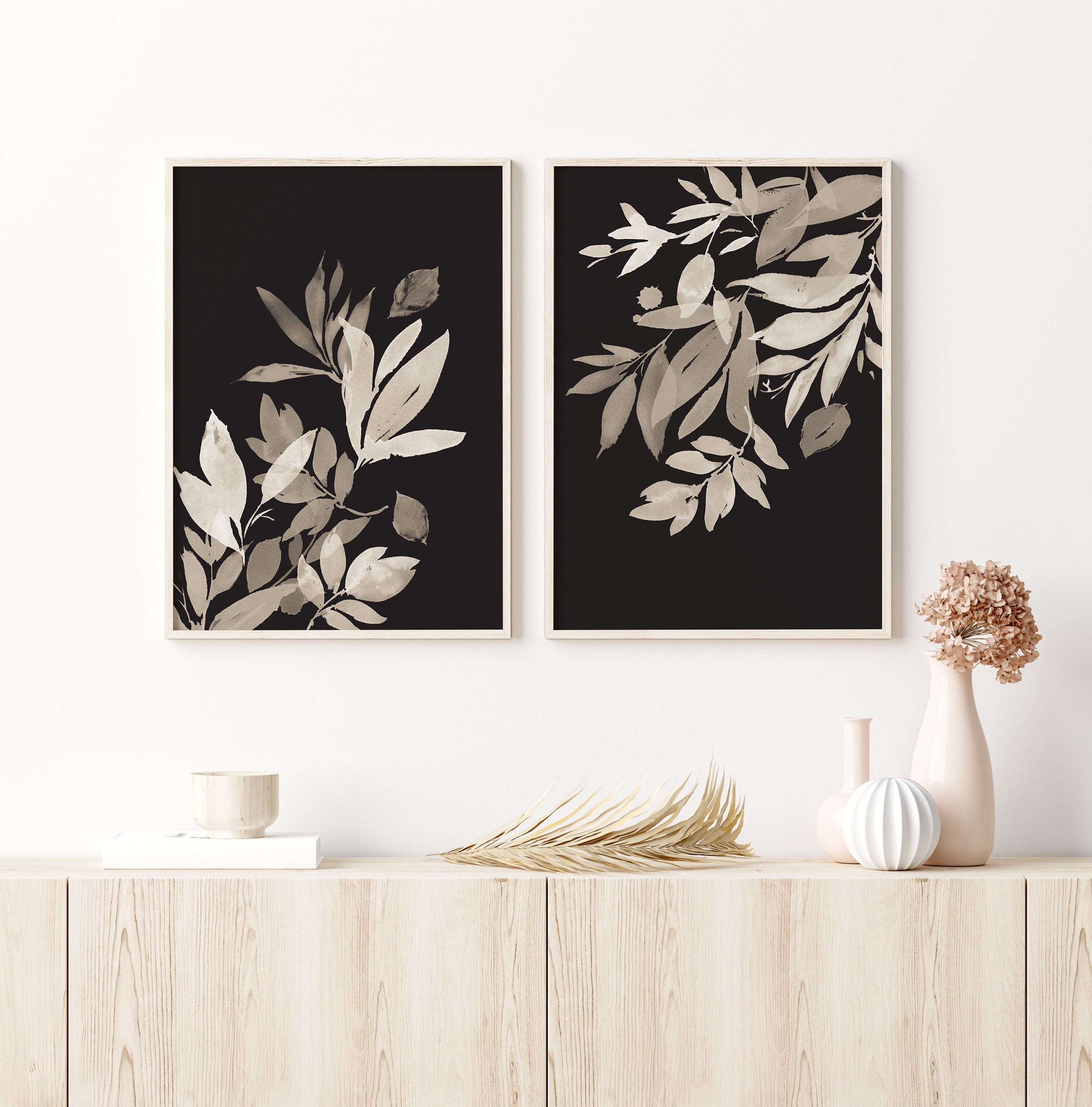 Set of 2 Prints Printable art Large Gallery wall art set | Etsy