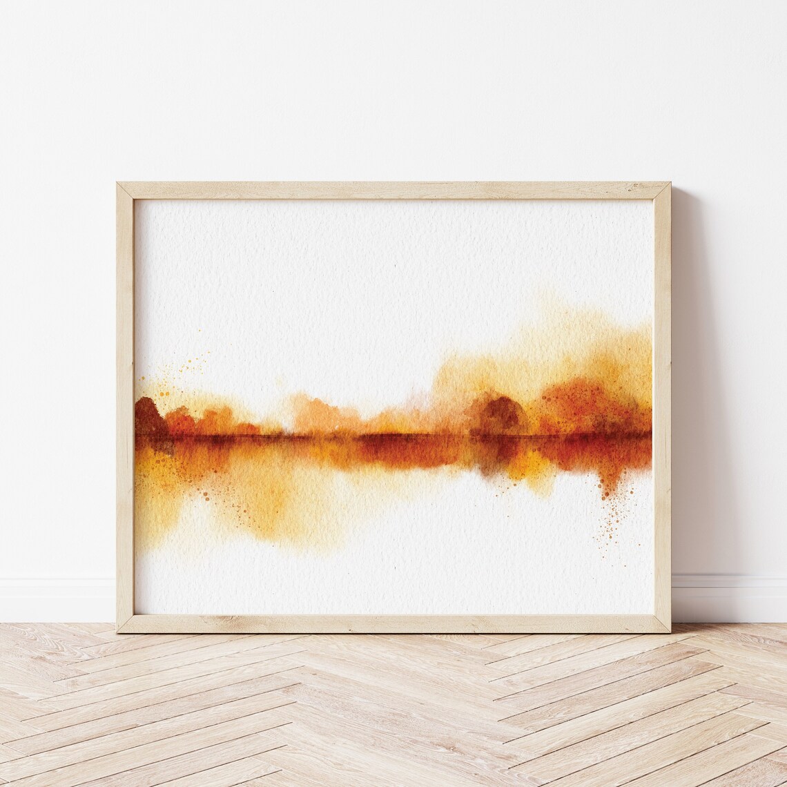 Fall Landscape Print, Printable Art, Fall Prints, Fall Decor, Rust ...