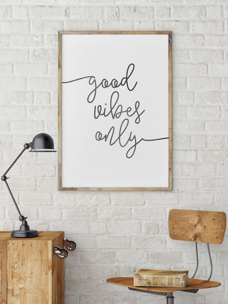 Good Vibes Only Print-Good Vibes Only Poster-Boho Print-Modern | Etsy