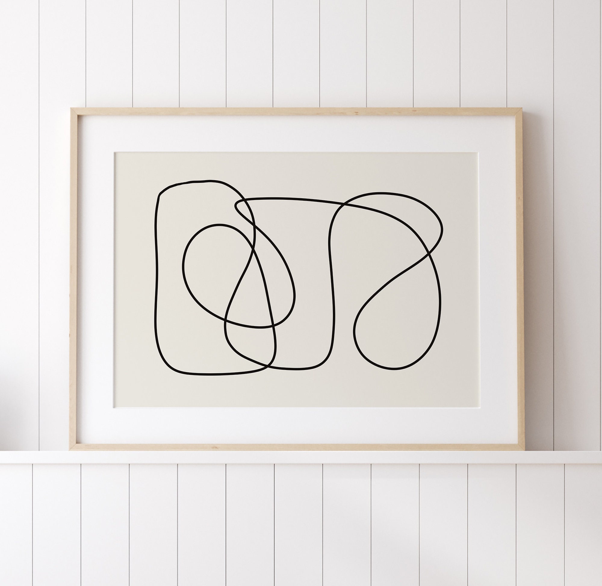 Abstract Line Drawing Print Neutral Wall Art One Line - Etsy