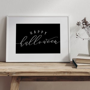 Happy Halloween Printable Wall Art, Halloween Print, Halloween Sign ...