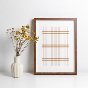 Orange Plaid Fall Print, Fall Printable Wall Art, Modern Farmhouse ...