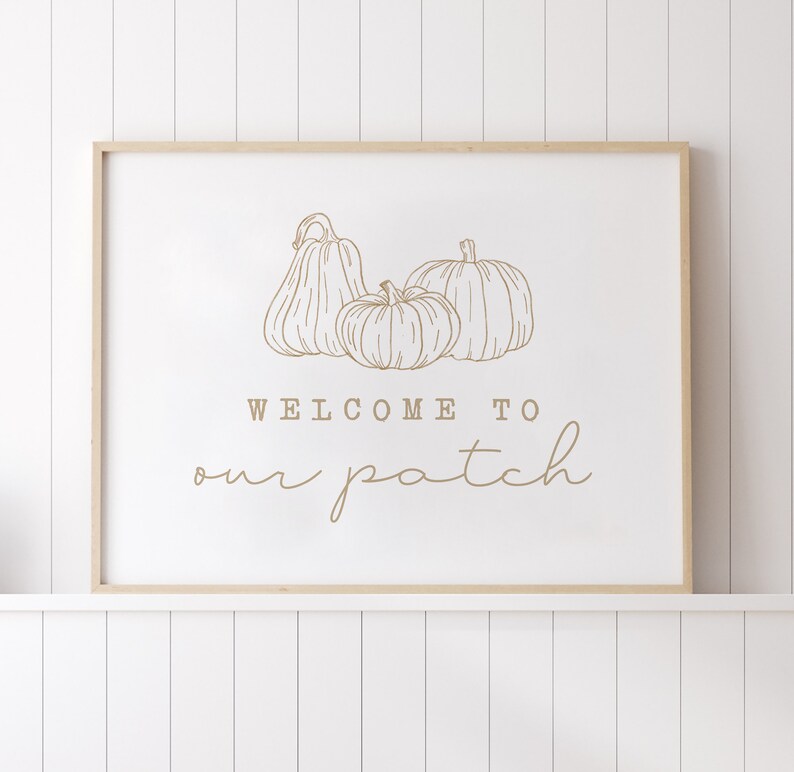 Welcome to Our Patch Fall Sign Autumn Printable Wall Art - Etsy