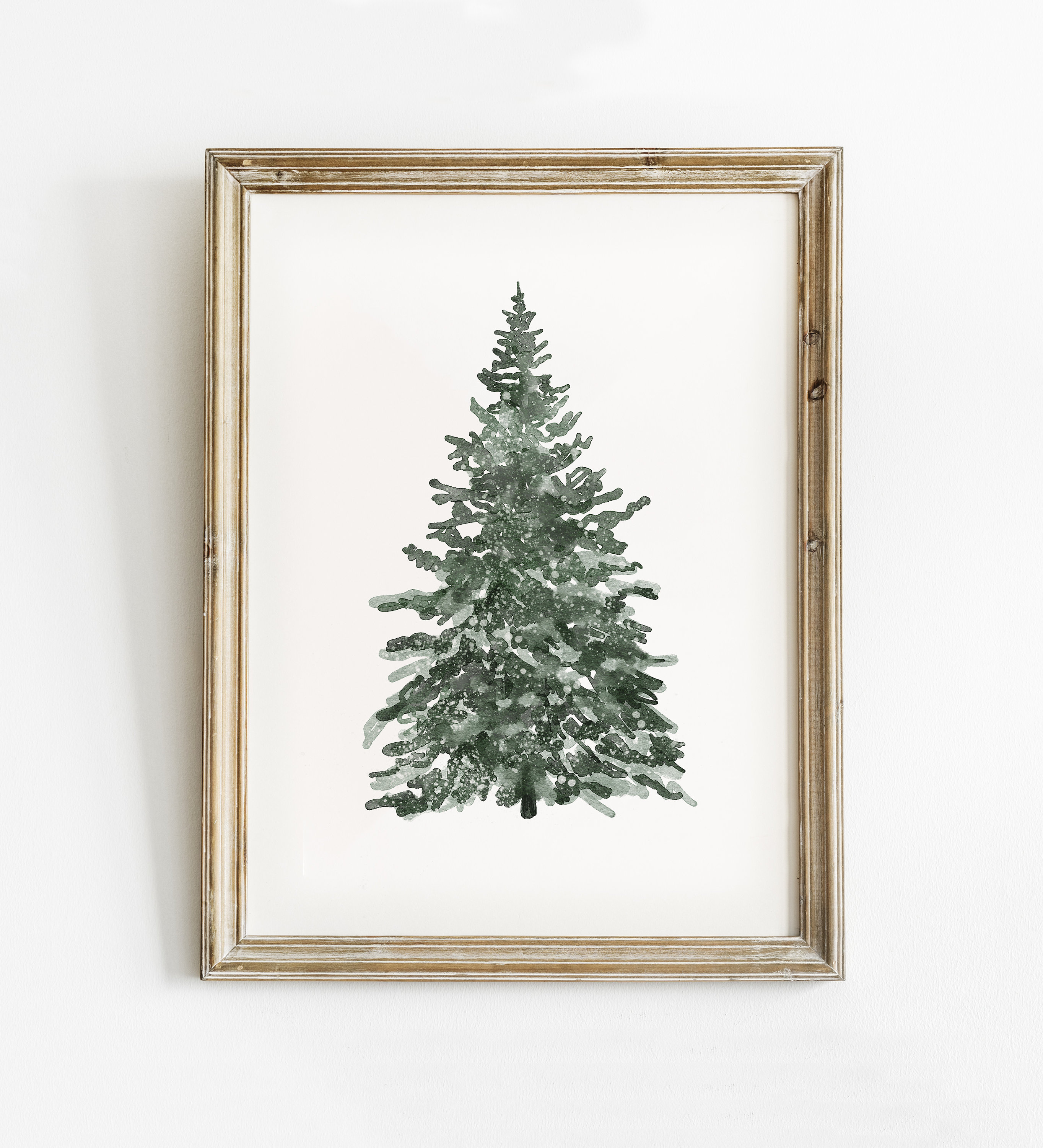 Christmas Tree Print Christmas Printable Wall Art Vintage - Etsy