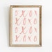 XOXO Print, Blush Pink Nursery Printable Wall Art, Valentines Day Print ...