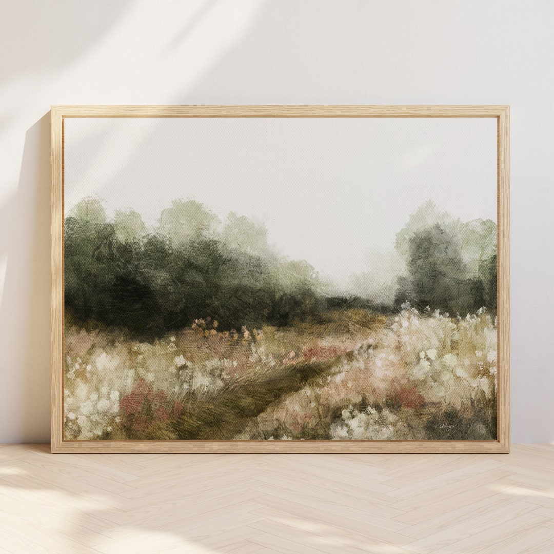 Nature Landscape Print, Summer Landscape Printable Wall Art, Country ...