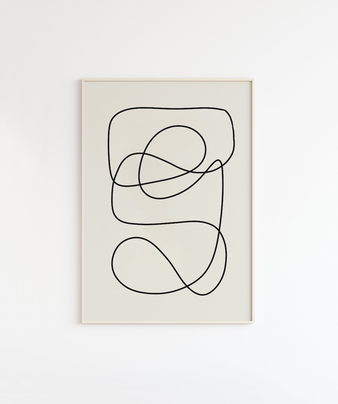 Abstract Line Drawing Print, Neutral Wall Art, One Line Drawing ...